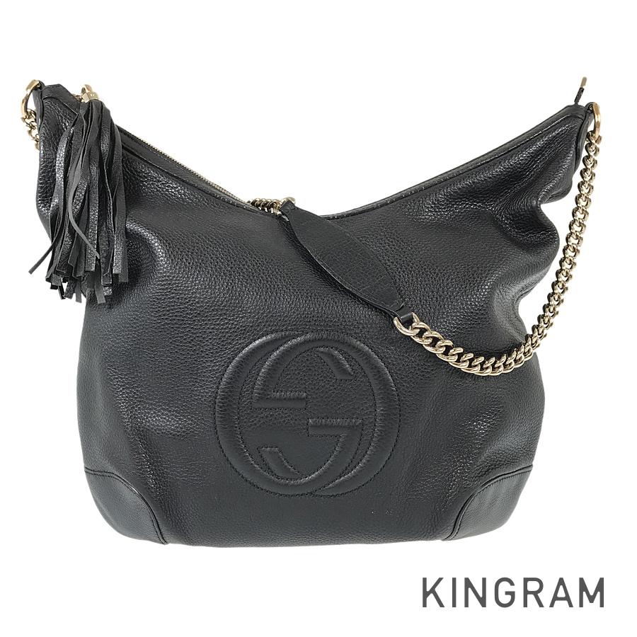 GUCCI Soho Interlocking G Fringe Tassel Chain Shoulder Bag – kingram-japan
