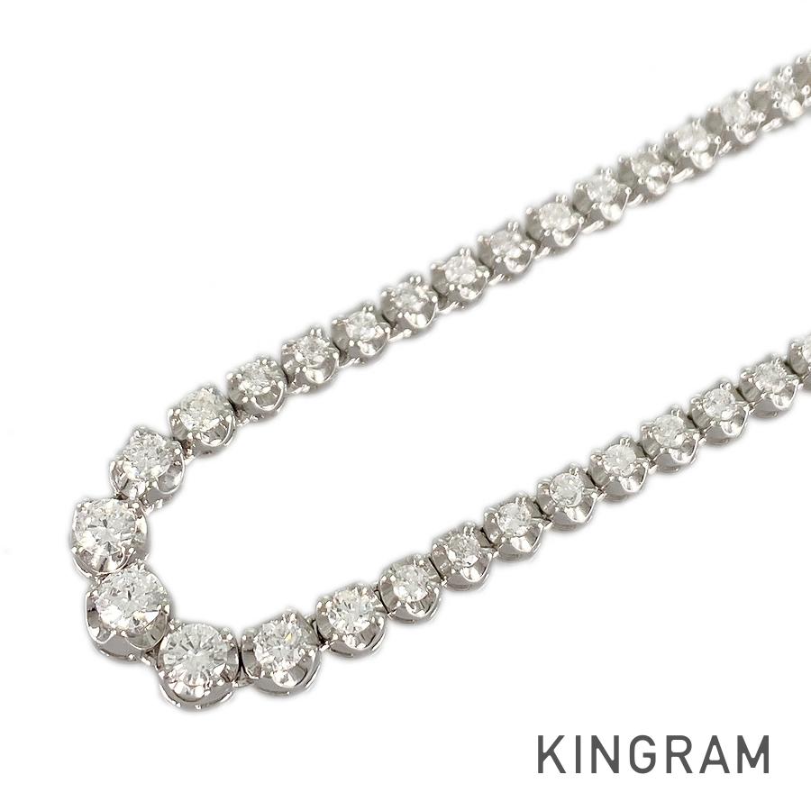 Unsigned Jewelry 3.00ct 127 stones Tennis necklace – kingram-japan